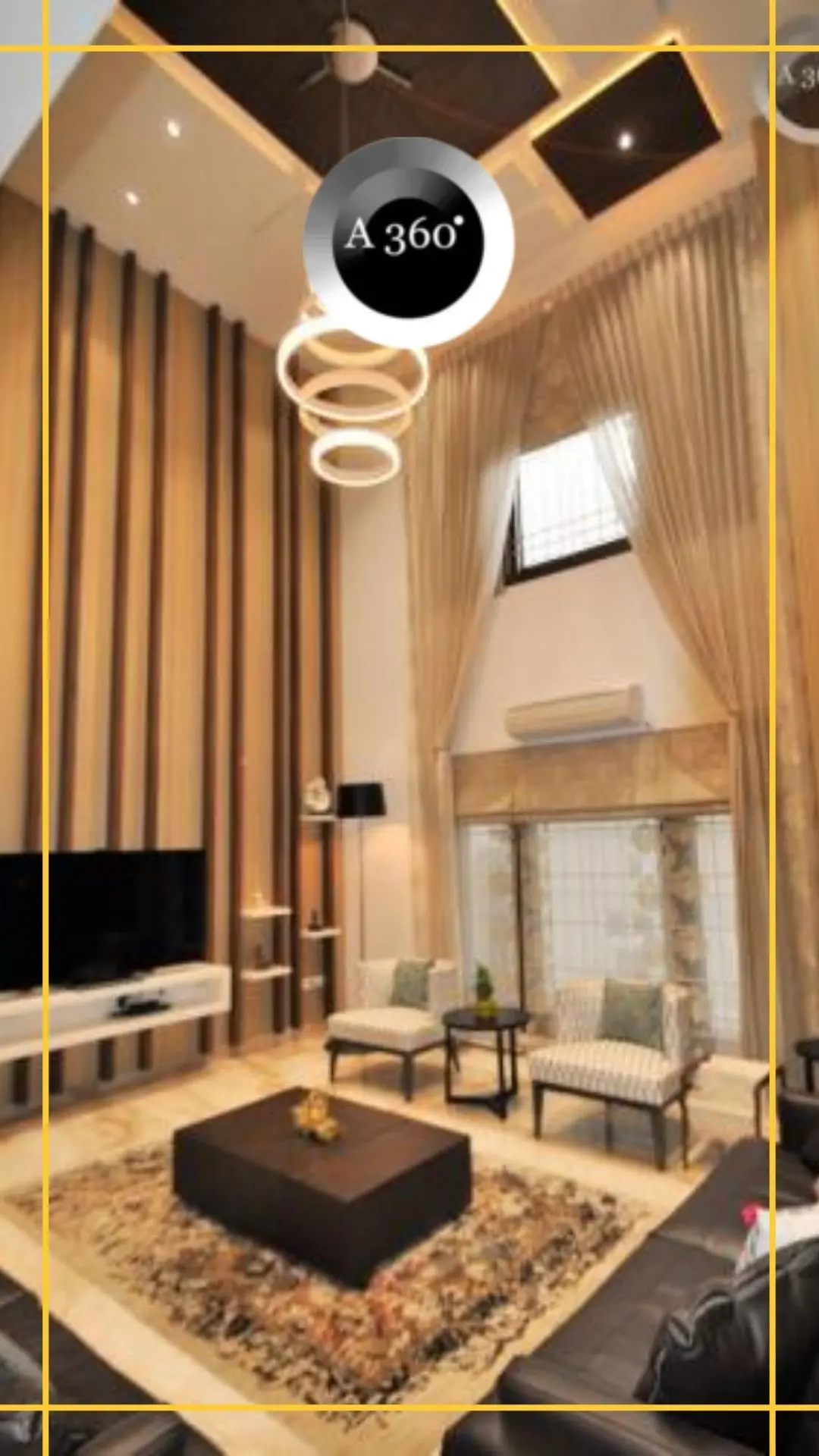 Modern High Ceiling Design For Living Room | Shelly Lighting